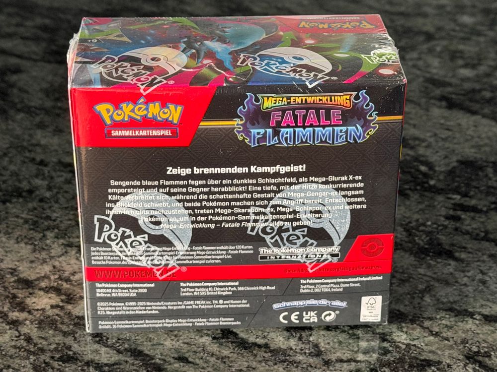 🇩🇪 Pokémon Fatale Flammen Booster Display / Box DE (Neu und ...