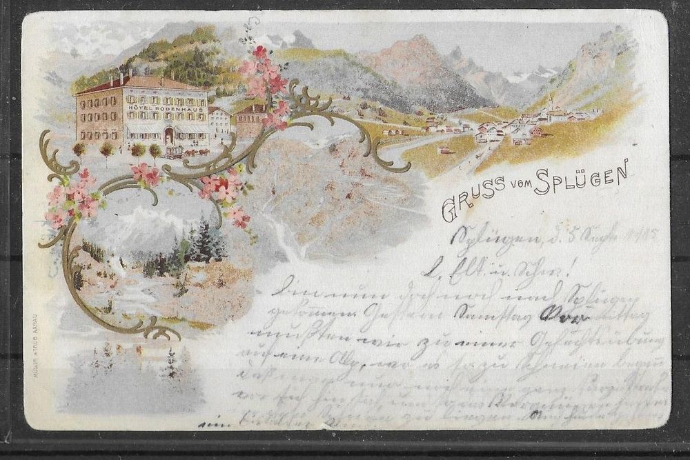GR Gruss aus Splügen (Litho) (Gebraucht) in Schocherswil für CHF 18 – mit Lieferung auf Ricardo ...