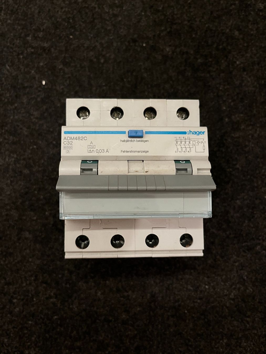 Hager ADM482C FI/LS Schalter 32A 30mA 4-polig C32 (Gebraucht) in ...