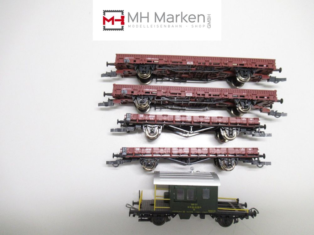 4x Flachwagen + Begleitwagen "Sputnik" Ohne OVP DC GS H0 (Gebraucht) in Basel für CHF 45 – mit ...