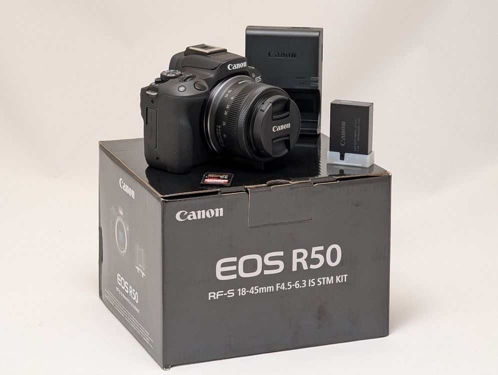 Canon EOS R50 Kit RF-S 18-45mm inkl. 128GB SD Karte (Gebraucht) in Bettlach für CHF 460 – mit ...