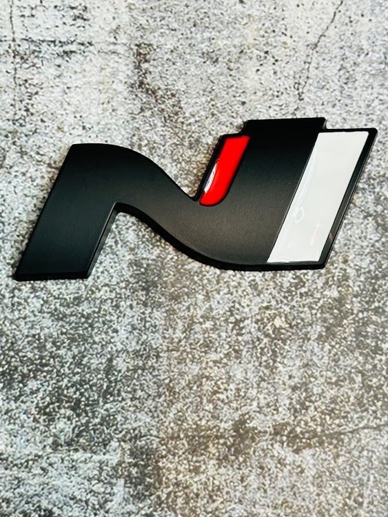 Hyundai N Emblem Schriftzug Logo aus Metall NEU Schwarzmatt | Kaufen ...