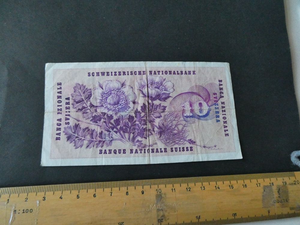 Schweiz 1964, 10 Franken (Gebraucht) in Hinterforst für CHF 1 – mit Lieferung auf Ricardo kaufen