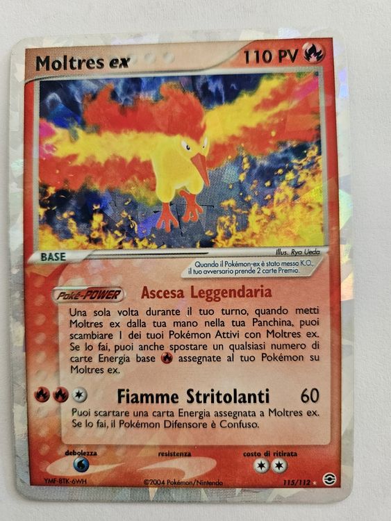 ultra rare Moltres ex 115/112 Holo Pokemon card italian (Gebraucht) in ...