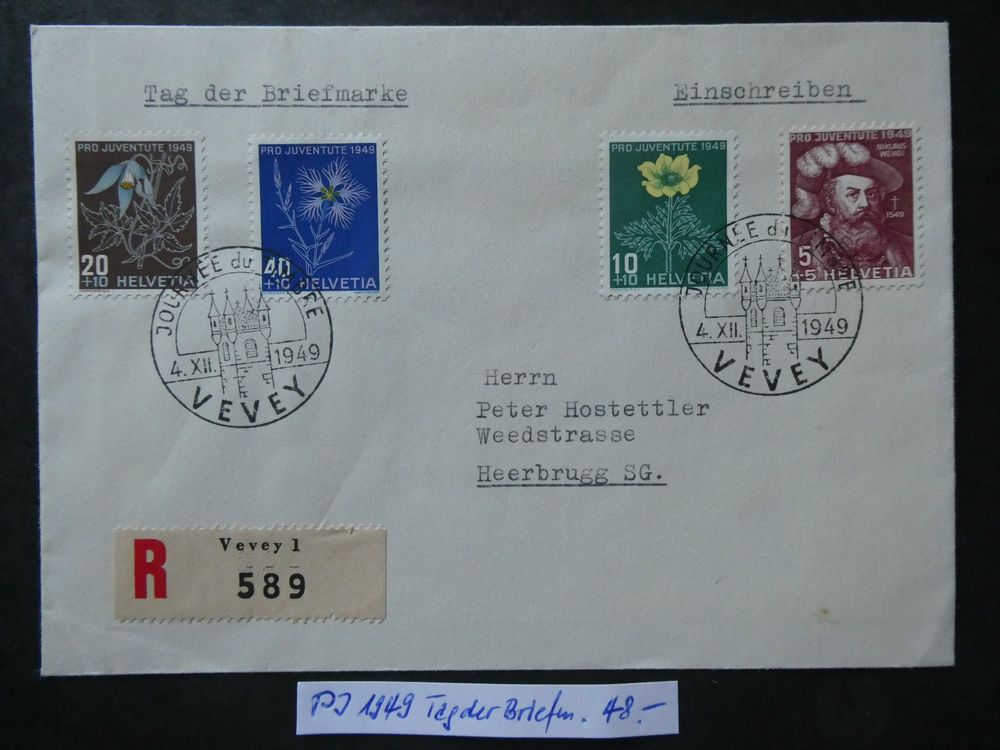 Pro Juventute 1949 Tag der Briefmarke | Kaufen auf Ricardo