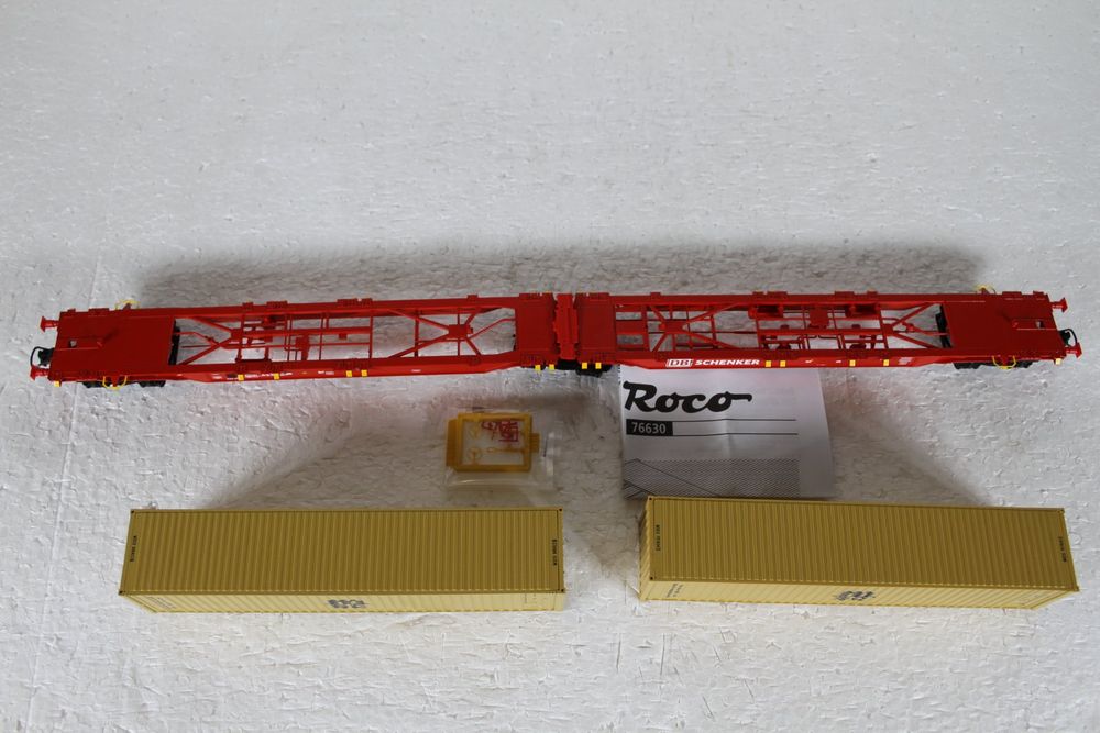 Roco 76630 Container-Doppeltragwagen MSC DB Schenker (Gebraucht) in ...