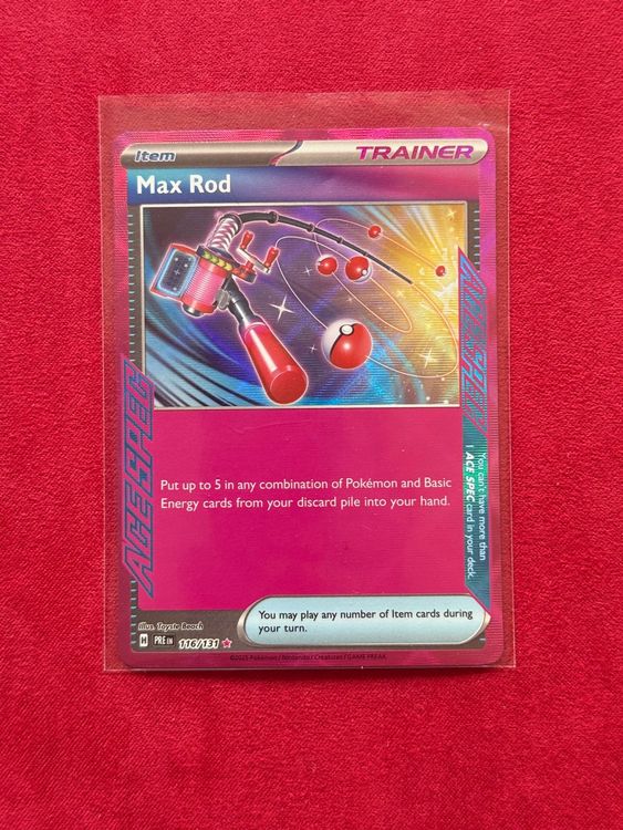 Prismatic Evolutions Max Rod 116/131 PRE/EN (Neu (gemäss Beschreibung ...