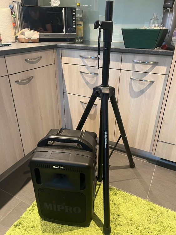 Mobile PA Anlage Lautsprecher Mipro MA-708 + Stativ | Kaufen auf Ricardo