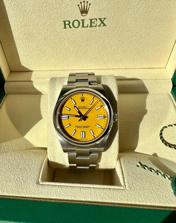Rolex Oyster Perpetual 41 Yellow New 2022 | Kaufen auf Ricardo