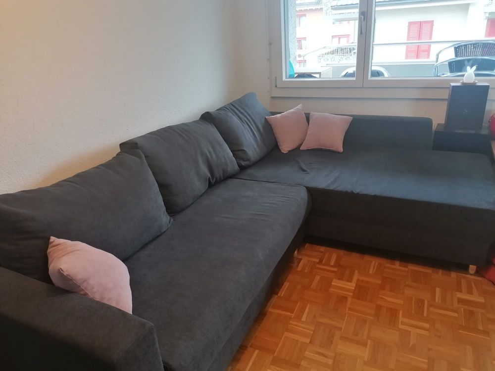 Ecksofa mit Schlaffunktion und Stauraum (Gebraucht) in Sachseln für CHF 20 – nur Abholung auf ...