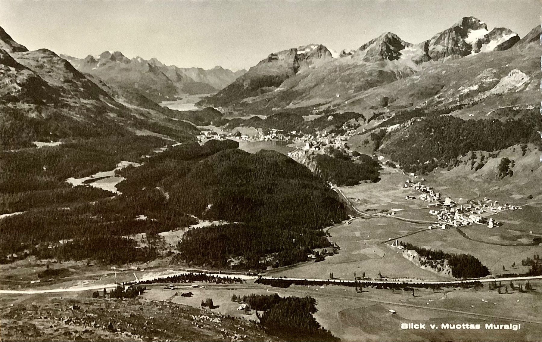 1948 - Blick Muottas Muragl - Hotel Muottas Kulm - Engadin (Gebraucht ...