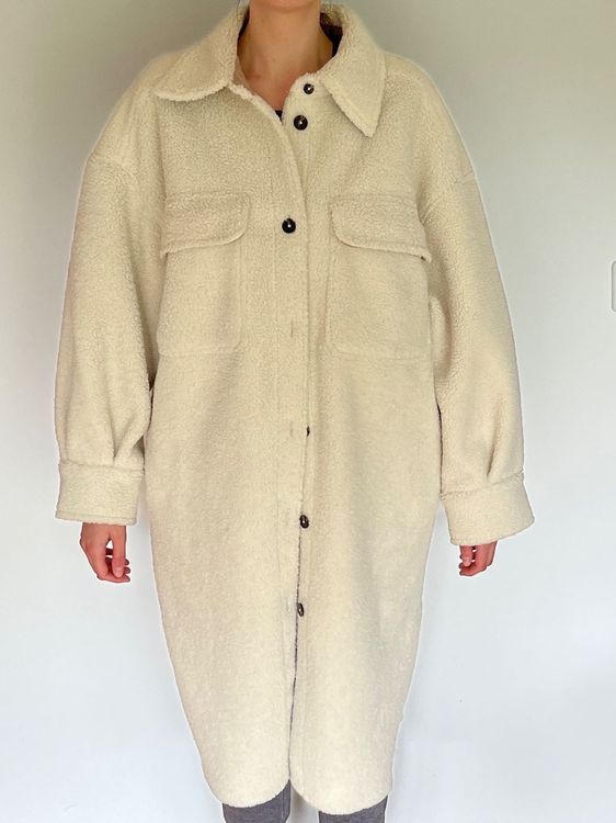 Mantel Teddy hell/weiss | Kaufen auf Ricardo