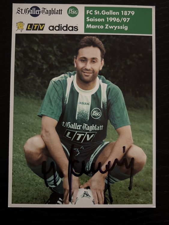Signierte Sammlerkarte Marco Zwyssig FCSG (Gebraucht) in Uetendorf für ...