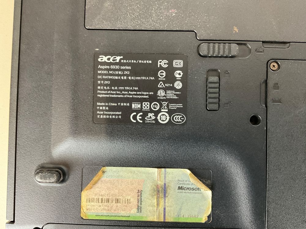Acer Aspire 6930 series Laptop SSD ausgebaut ungetestet (Defekt) in für ...
