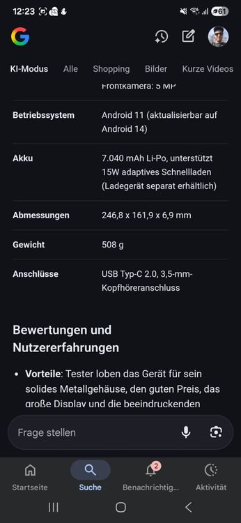 Samsung Galaxy Tab A8 (SM-X205) 32GB LTE Top Zustand! (Gebraucht) in ...