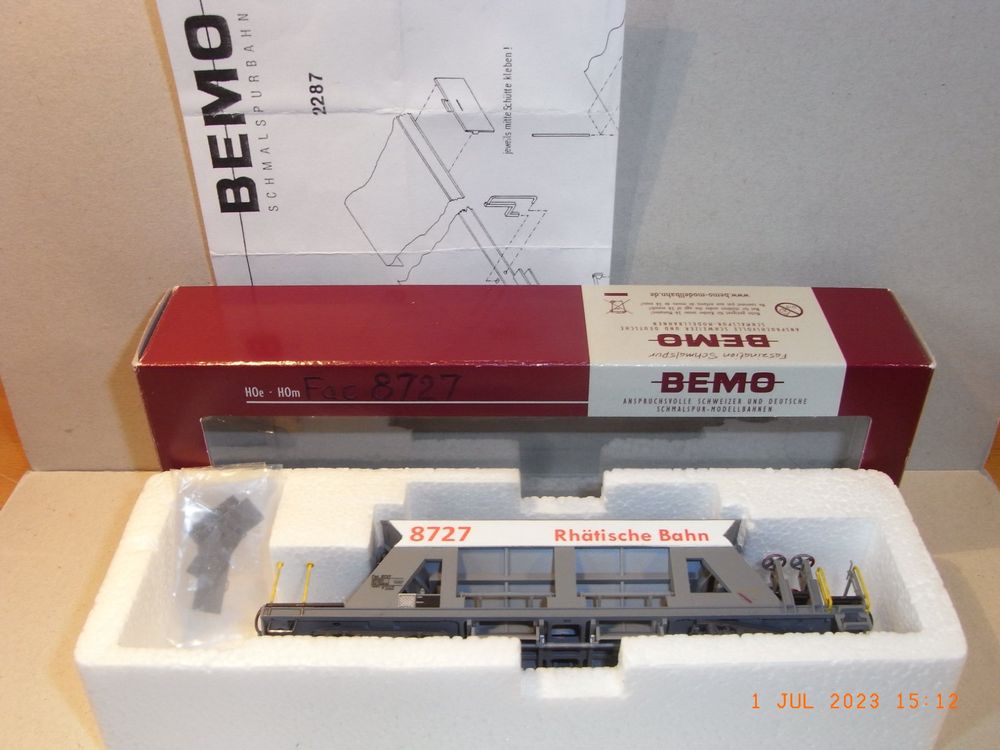 Bemo HOm RhB, ballastière grise Fac 8727 (Neu (gemäss Beschreibung)) in ...