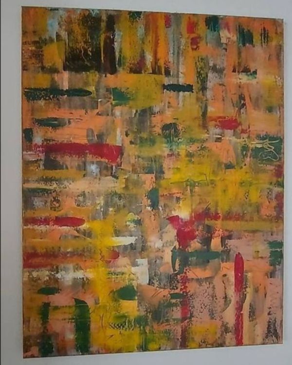 Bild,warme Farben, Unikat von mir selbstgemalt 70×90 (Neu (gemäss Beschreibung)) in Riehen für ...