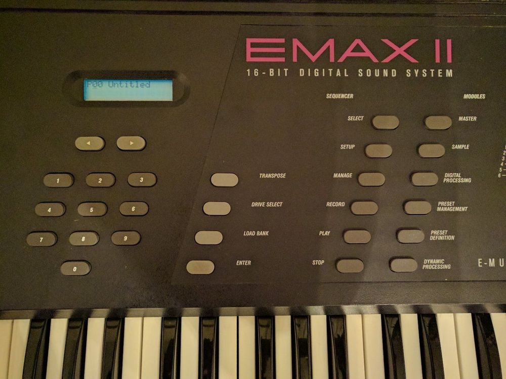 EMU EMAX II model 2212 Stereo 16-bit Sampling Keyboard 4MB (Gebraucht ...