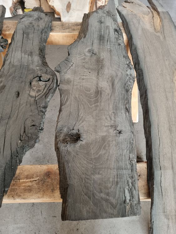 Mooreiche Bretter Unikat Edelholz Deko Tisch 4 Stk 25 mm Set (Gebraucht ...