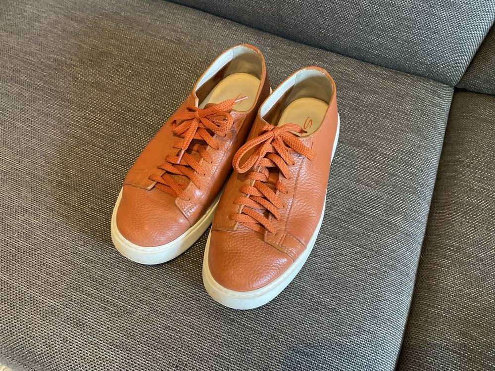 Santoni Lederschuhe, Top Zustand, Gr. 41.5 Orange | Kaufen auf Ricardo