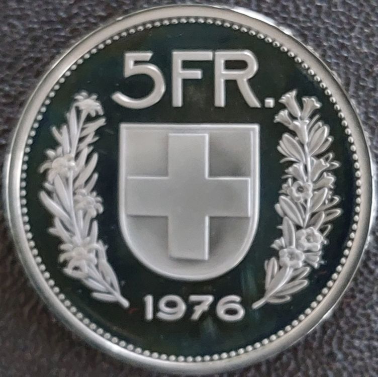 5 Franken 1976 pp / aus Münzsatz / in einer Münzkapsel | Kaufen auf Ricardo