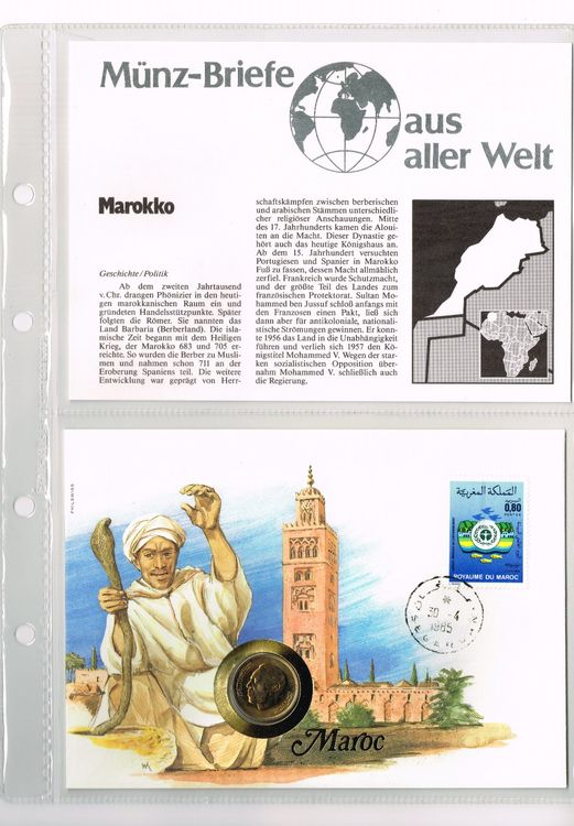 1985_Marokko_Münzbrief mit Beschreibung (Gebraucht) in Hombrechtikon für CHF 1 – mit Lieferung ...