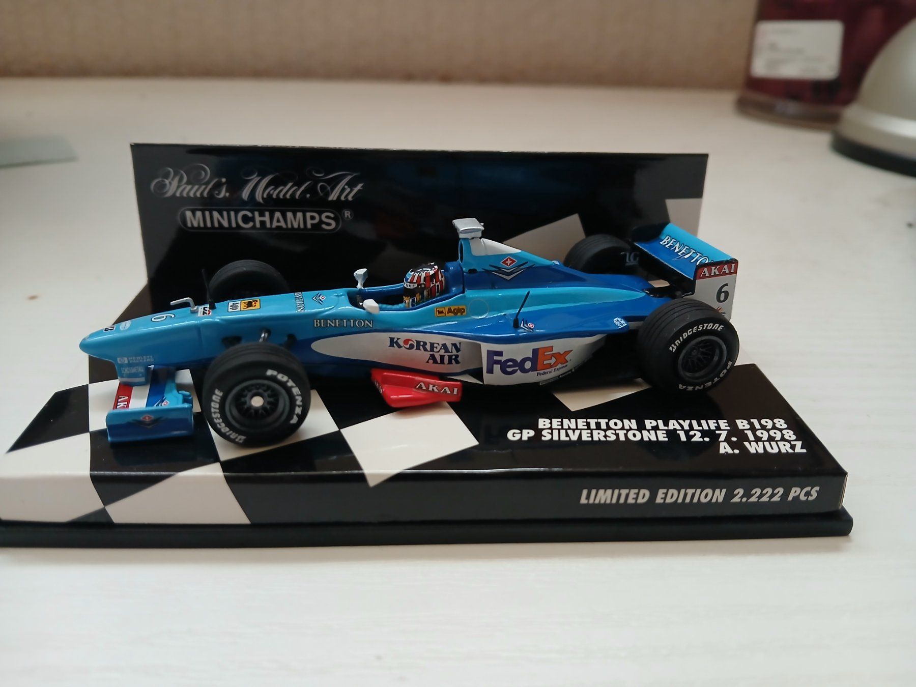 Minichamps 1:43 Benetton B198 GP Silverstone 1998 (Wurz) (Neu und ...