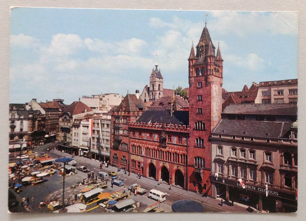 Basel, Marktplatz mit Rathaus (Gebraucht) in Fétigny für CHF 1 – mit Lieferung auf Ricardo kaufen