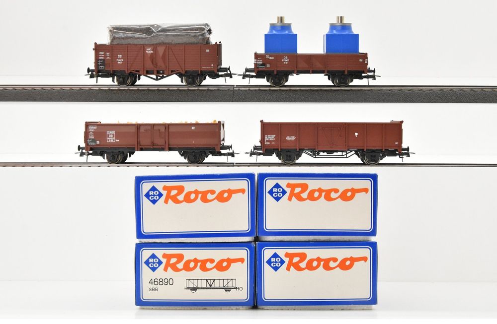 Roco 4x Güterwagen der SBB/DB, H0 GS mit OVP (Gebraucht) in St. Gallen für CHF 26 – mit ...