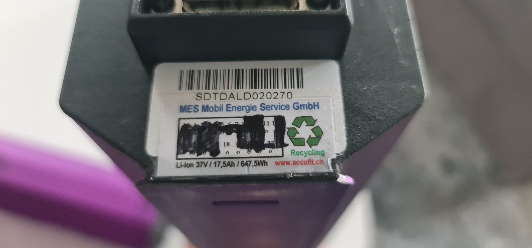 Stromer ST1 36 Volt Akku 17,5 Ah 647Wh neue Zellen verbaut (Gebraucht ...