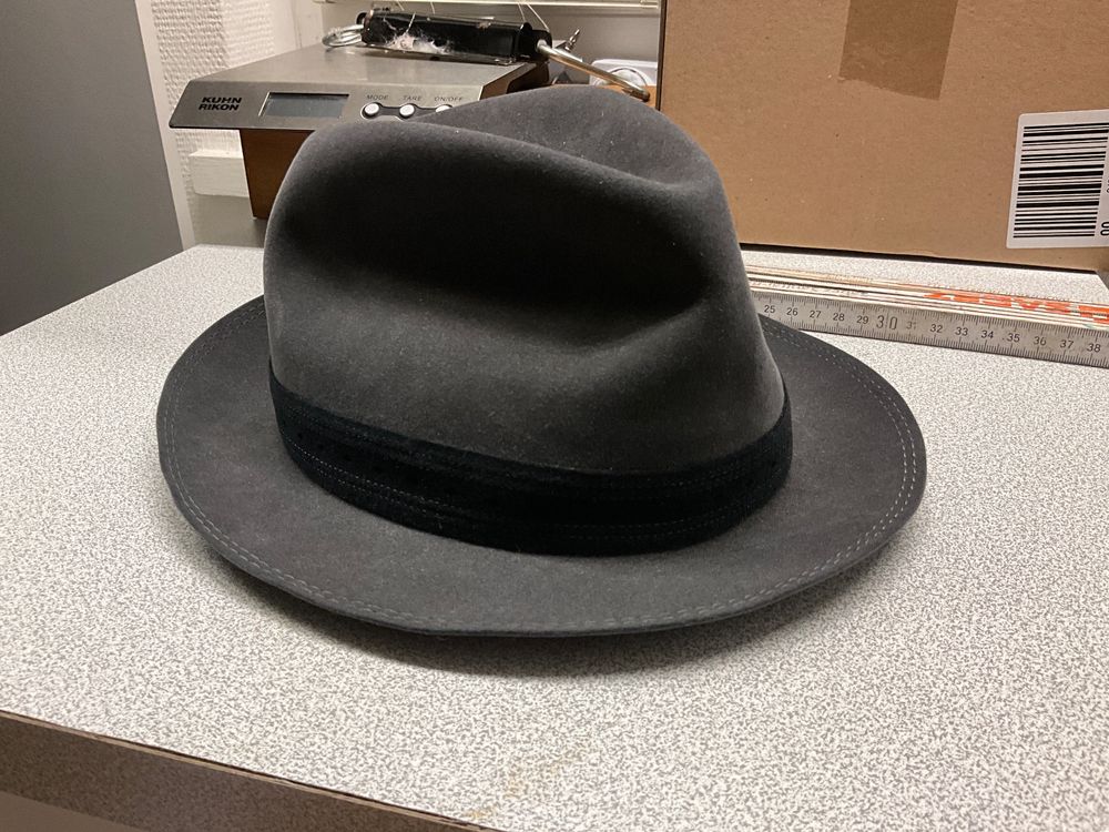 VINTAGE: STANTON Fedora Trilby Gr. 54 grau Hut Snap Brim | Kaufen auf ...