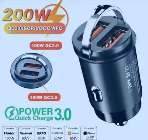 200w Dual-Port-Mini-USB-Ladegerät Ultra-Schnell ladung (Neu und ...