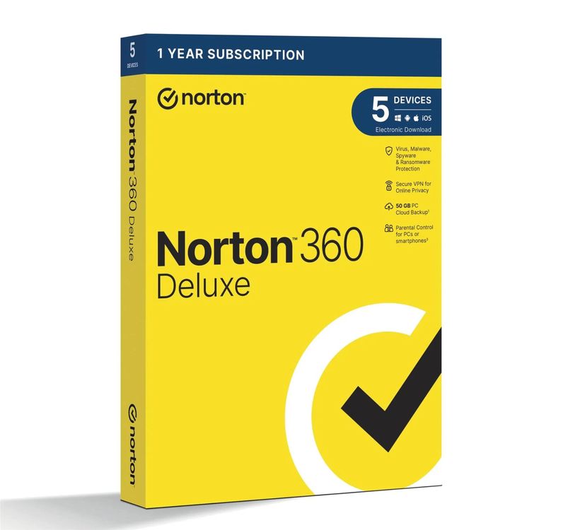 Norton by Symantec 360 Deluxe 5D/1Y 50GB (Neu (gemäss Beschreibung)) in ...