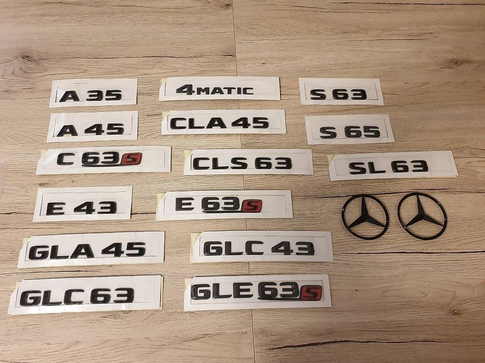 Mercedes AMG Zeichen Schwarz Glanz (Neu und originalverpackt) in ...