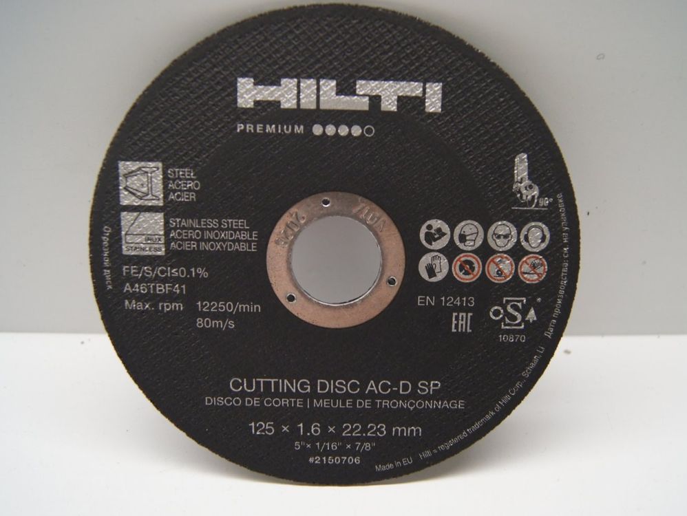 10Stk. Hilti Trennscheiben INOX 125x1.6x22.23mm Sch (Neuf (Voir ...