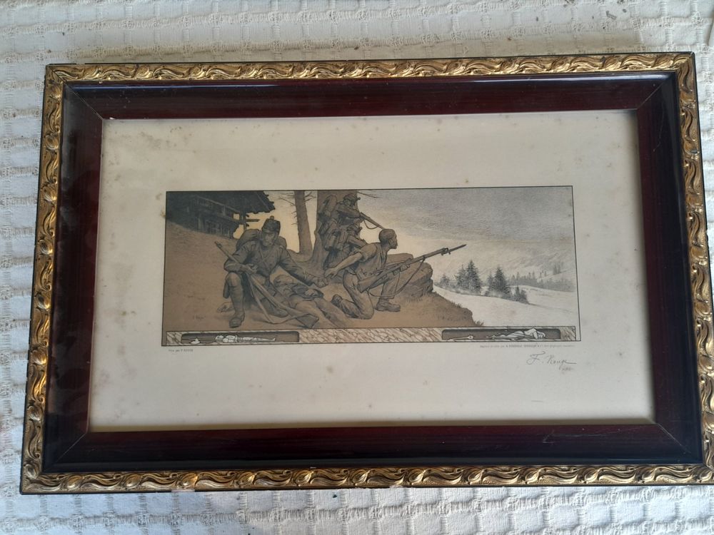 F.Rouge Litho " Soldaten " handsigniert (Gebraucht) in Thun für CHF 59 – mit Lieferung auf ...