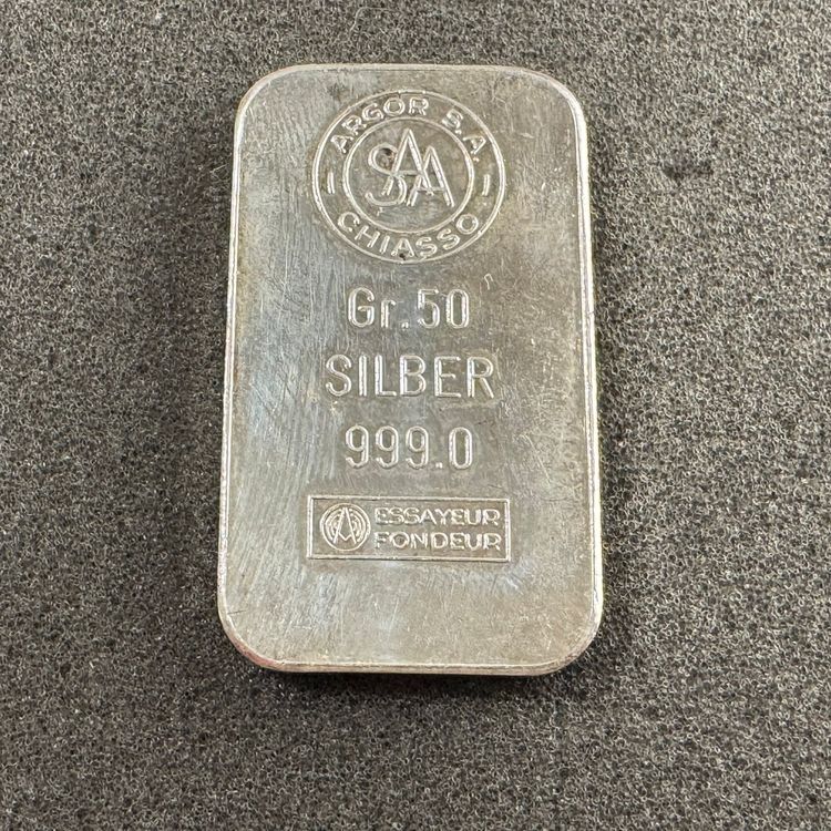 50 gramm Silber Barren Schweiz Argor SA (Gebraucht) in Reitnau für CHF ...