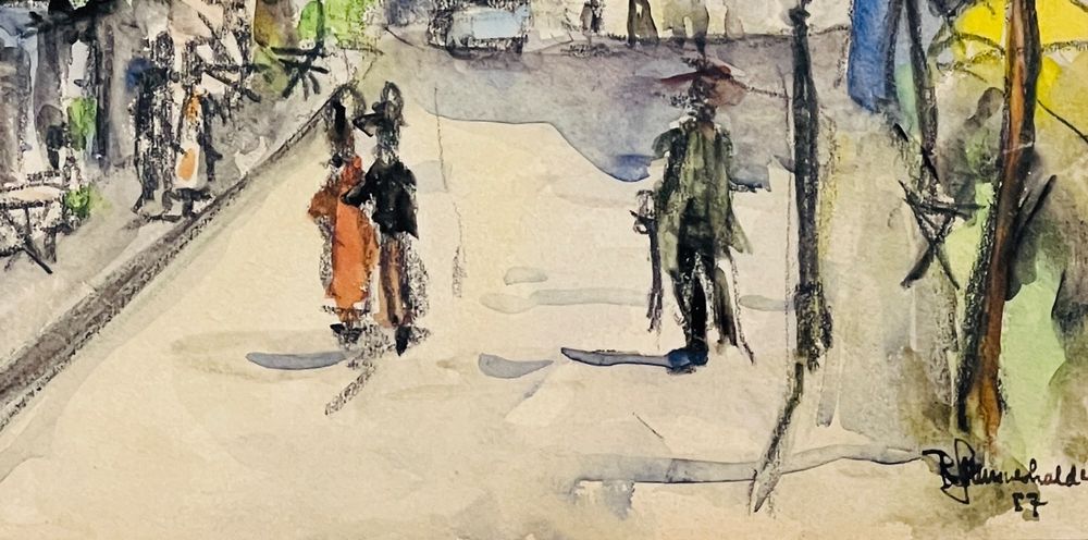 Szene Aquarell Von Paris Unleserlich Handsigniert (Gebraucht) in Root für CHF 10 – mit Lieferung ...