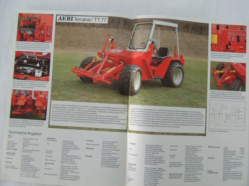Aebi Terratrac TT88/TT77/TT33 Prospekt 1988, sehr schön ! | Kaufen auf ...