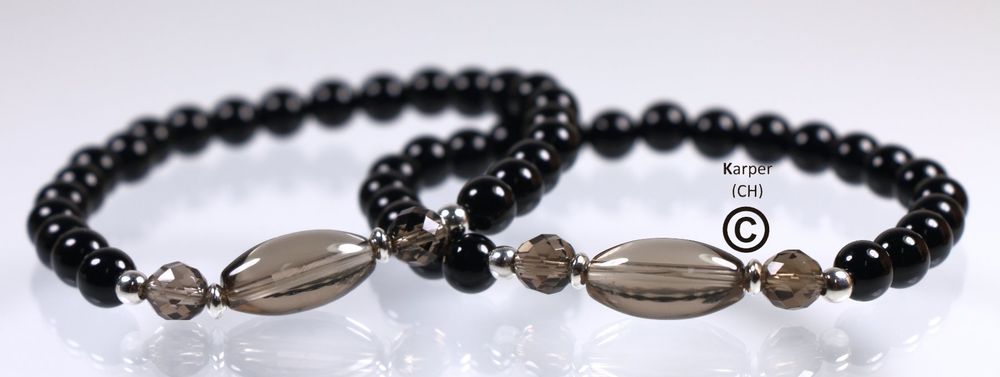 Onyx, Rauchquarz / Onyx, Quartz fumé, S.925, x 1 (Neu und originalverpackt) in Neuchâtel für CHF ...