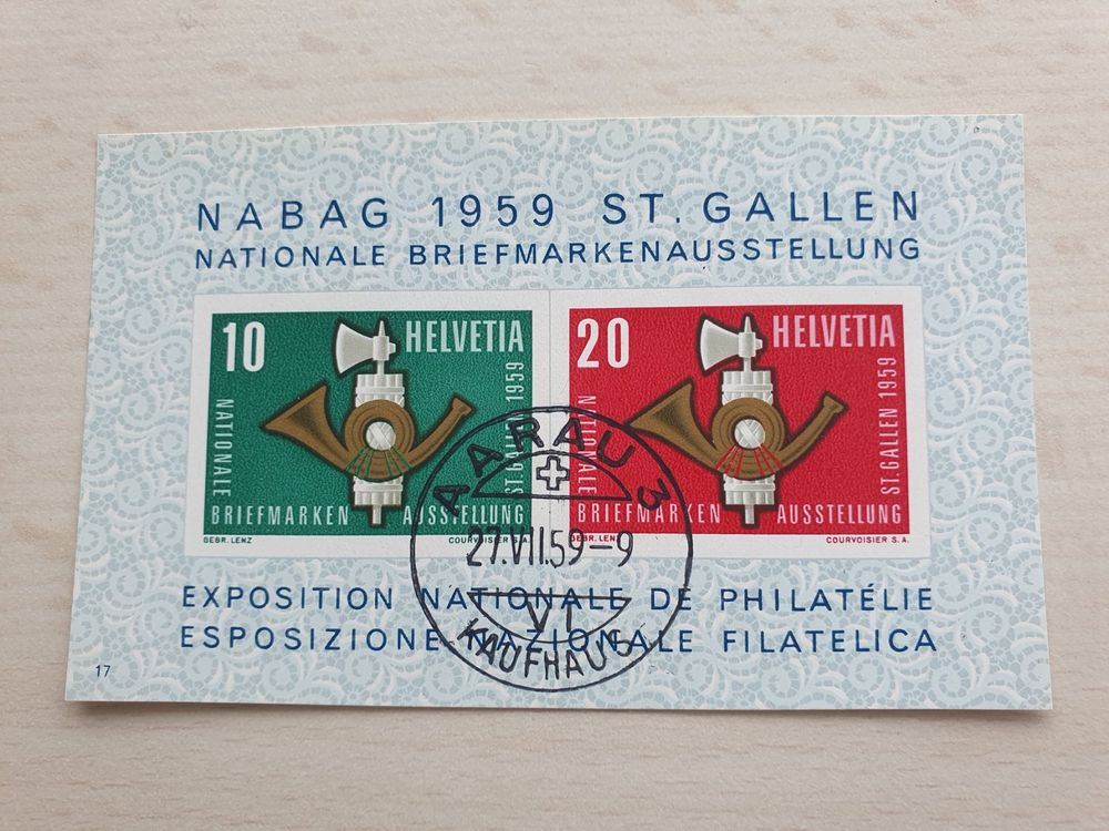 Nabag - Block 1959, Top Abstempelung ab 1.- | Kaufen auf Ricardo