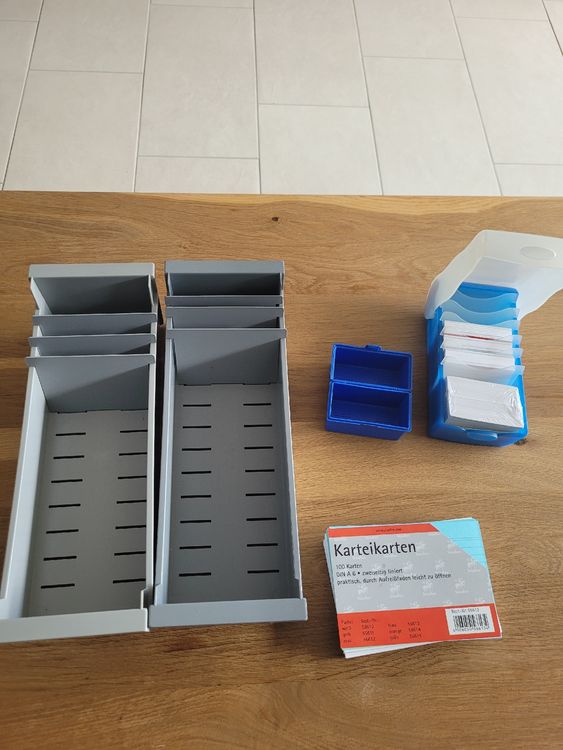 Karteikartenboxen (versch. Grössen, inkl. Karteikarten) (Gebraucht) in ...
