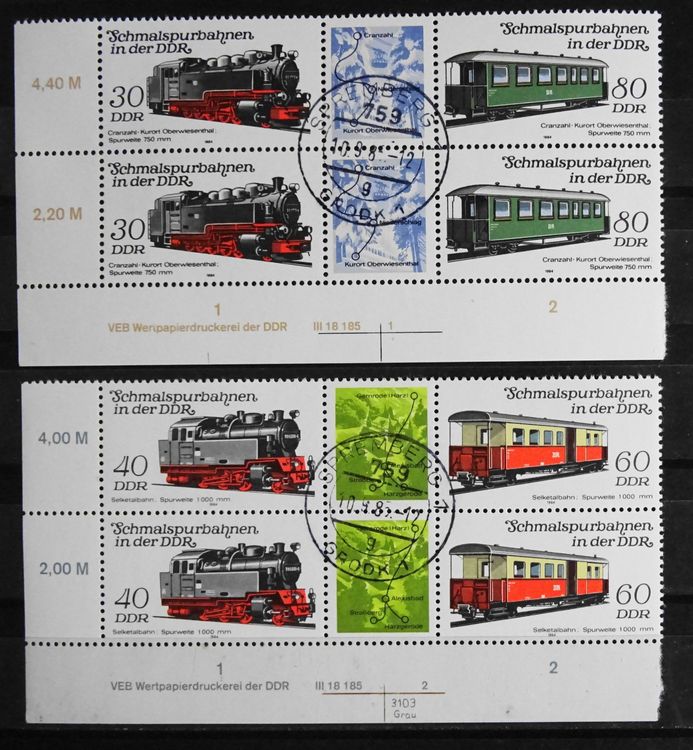 DDR 1984, 3er Streifen °gestempelt (Gebraucht) in Haslen GL für CHF 2.5 – mit Lieferung auf ...