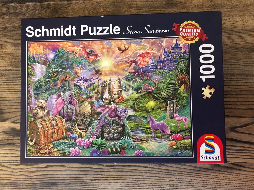 Puzzle verzaubertes Drachenland 1000 Teile - Steve Sundram (Gebraucht ...
