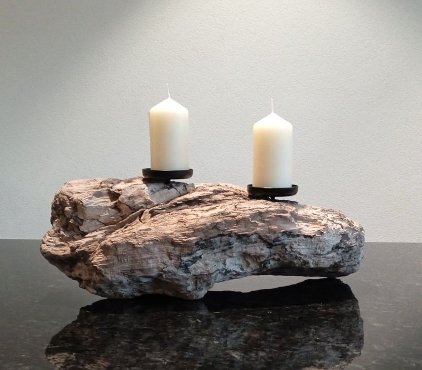 Schwemmholz mit zwei Kerzenhaltern (Neu und originalverpackt) in Widnau für CHF 75 – mit ...