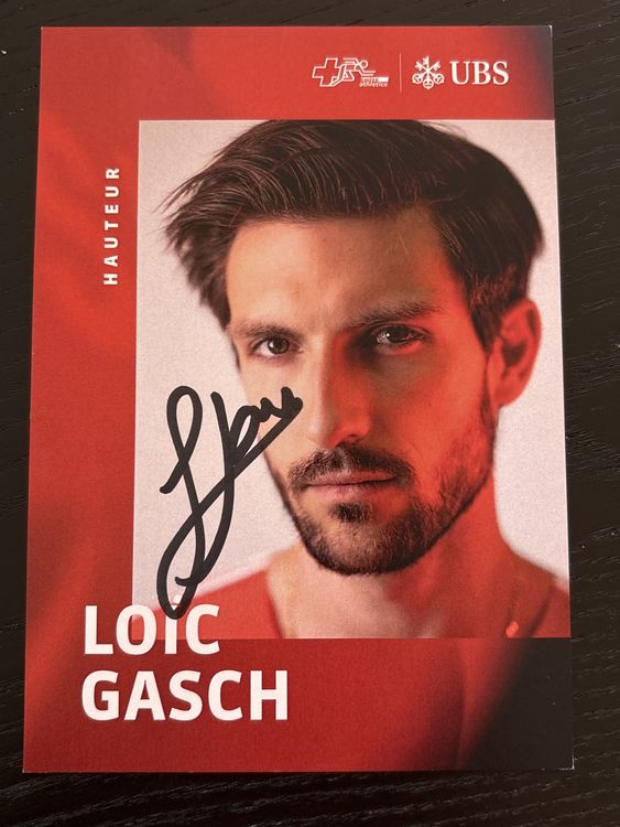Loic Gasch Autogrammkarte signiert Leichtathletik UBS (Neu (gemäss ...
