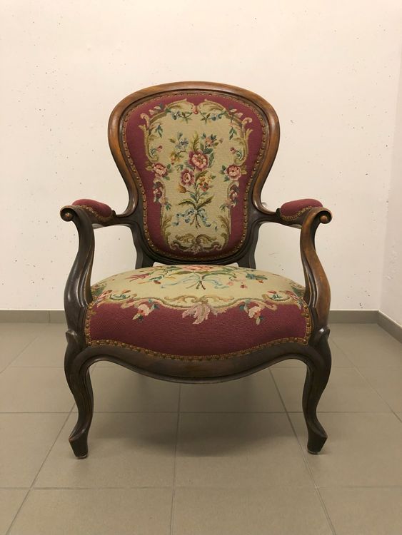 Antiker Gobelin Vintage Sessel ab CHF 1.- | Kaufen auf Ricardo