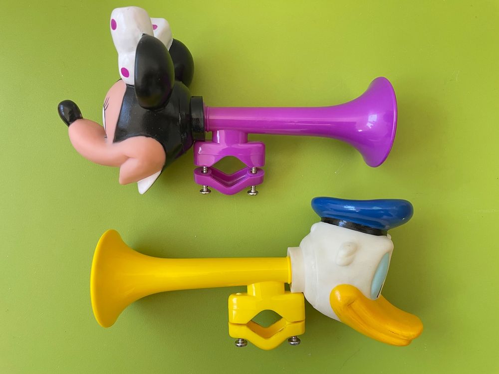 2x 80er Disney Minnie & Donald Fahrradhupe Velohupe Hupe (Gebraucht) in ...
