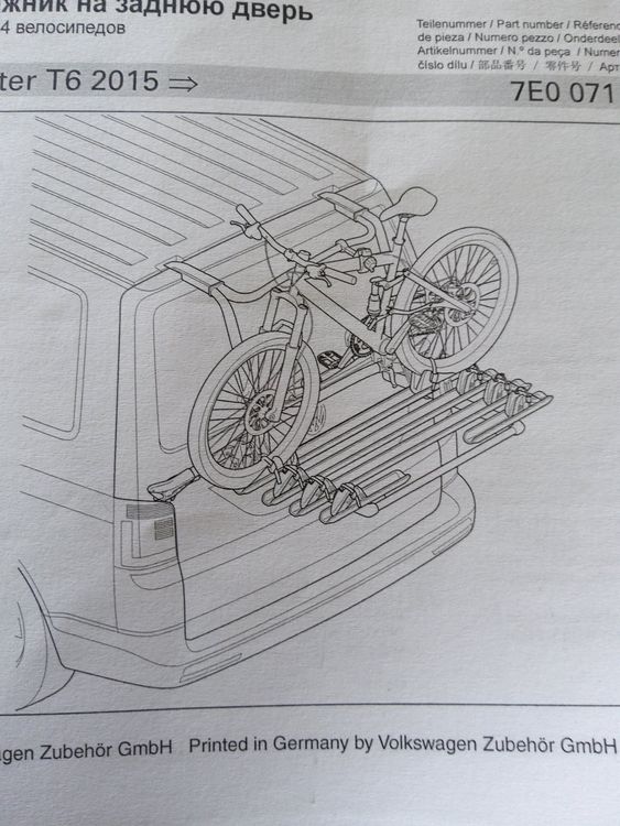 Vw T6 Fahrradtr 228 Ger Montageanleitung Pdf Fahrradan