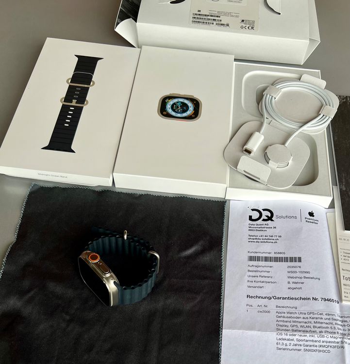 Apple Watch Ultra mit Midnight Ocean Band und Garantie | Kaufen auf Ricardo